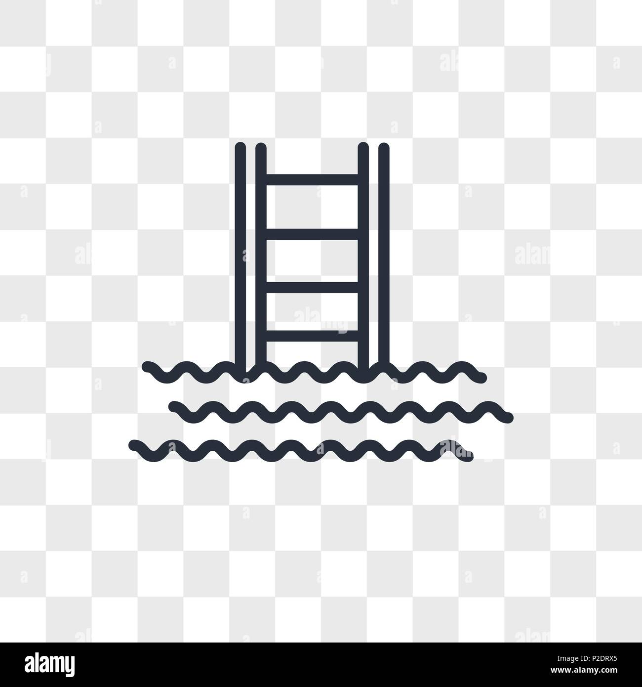 Swimming pool vector icon isolated on transparent background, Swimming ...