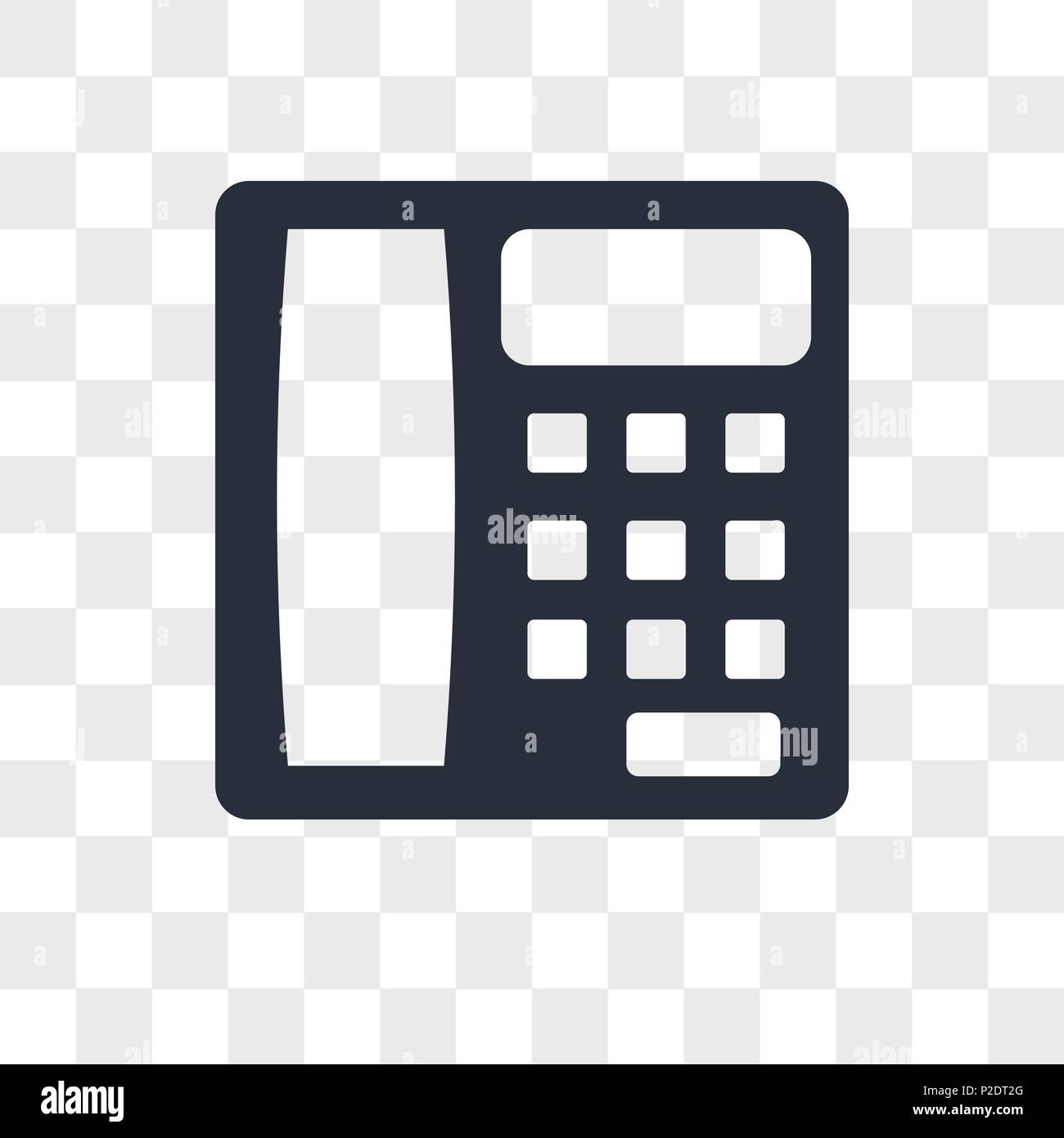 Telephone station vector icon isolated on transparent background ...