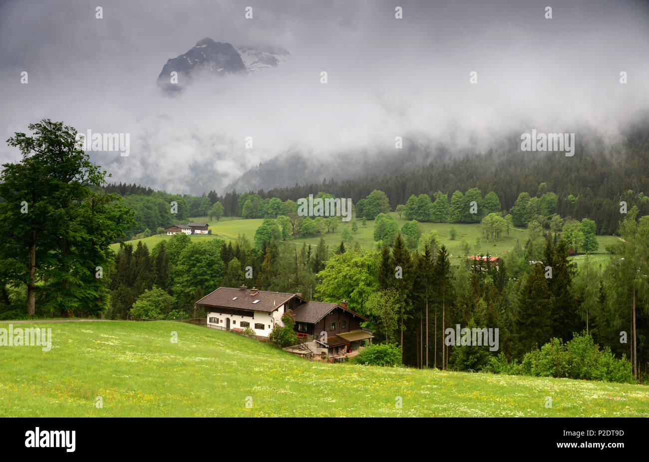 Landscape near Ramsau, Berchtesgaden, Upper Bavaria, Bavaria, Germany ...
