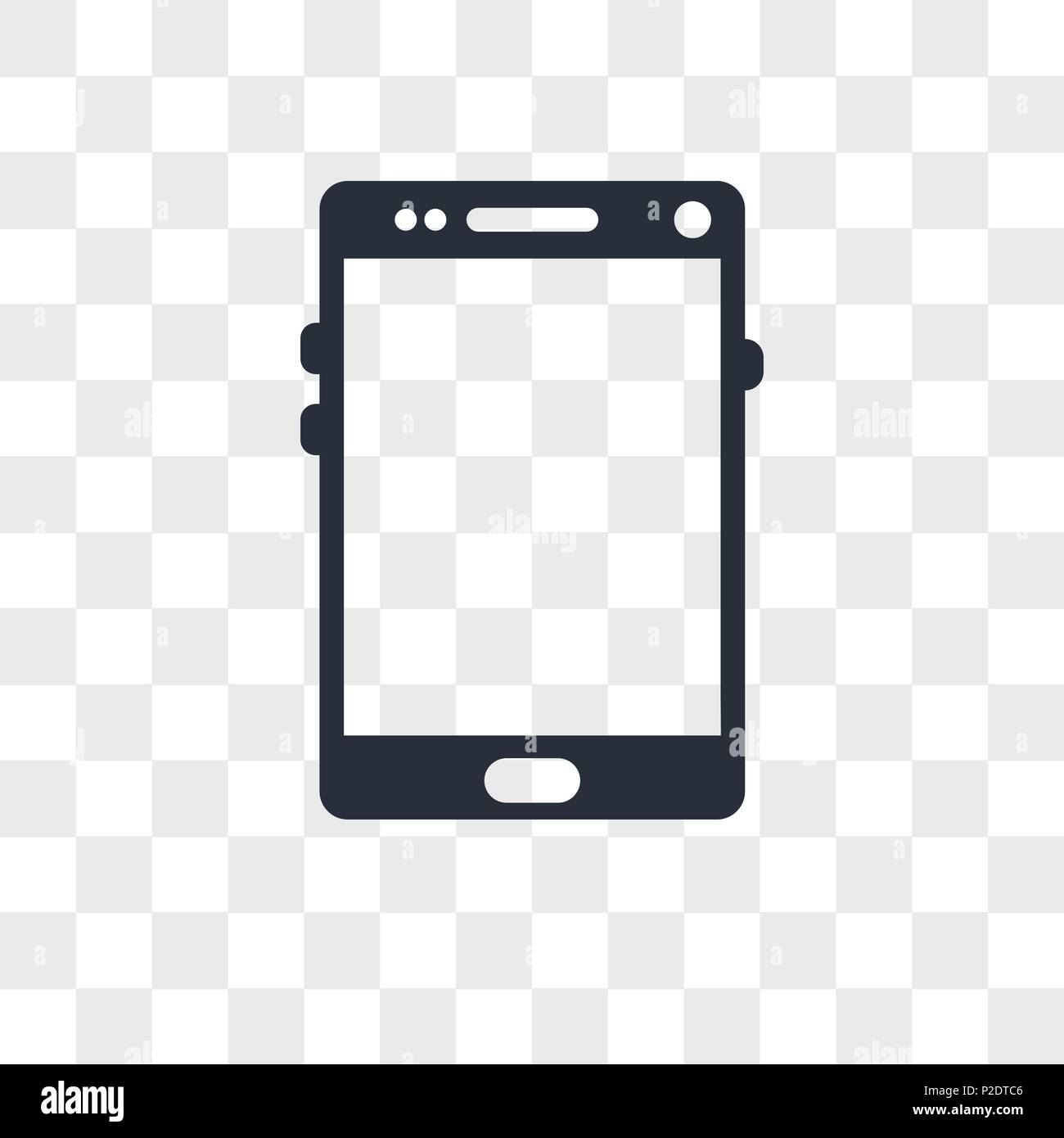 Touch screen vector icon isolated on transparent background, Touch ...