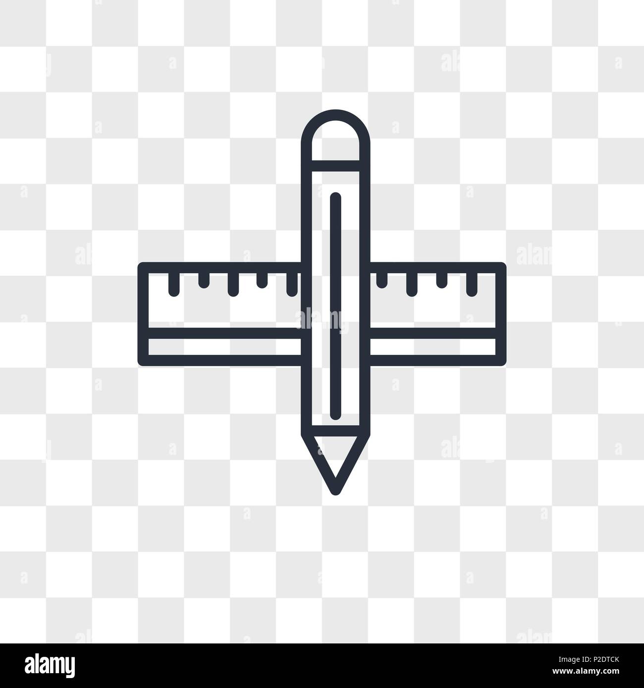 Pencil vector icon isolated on transparent background, Pencil logo ...