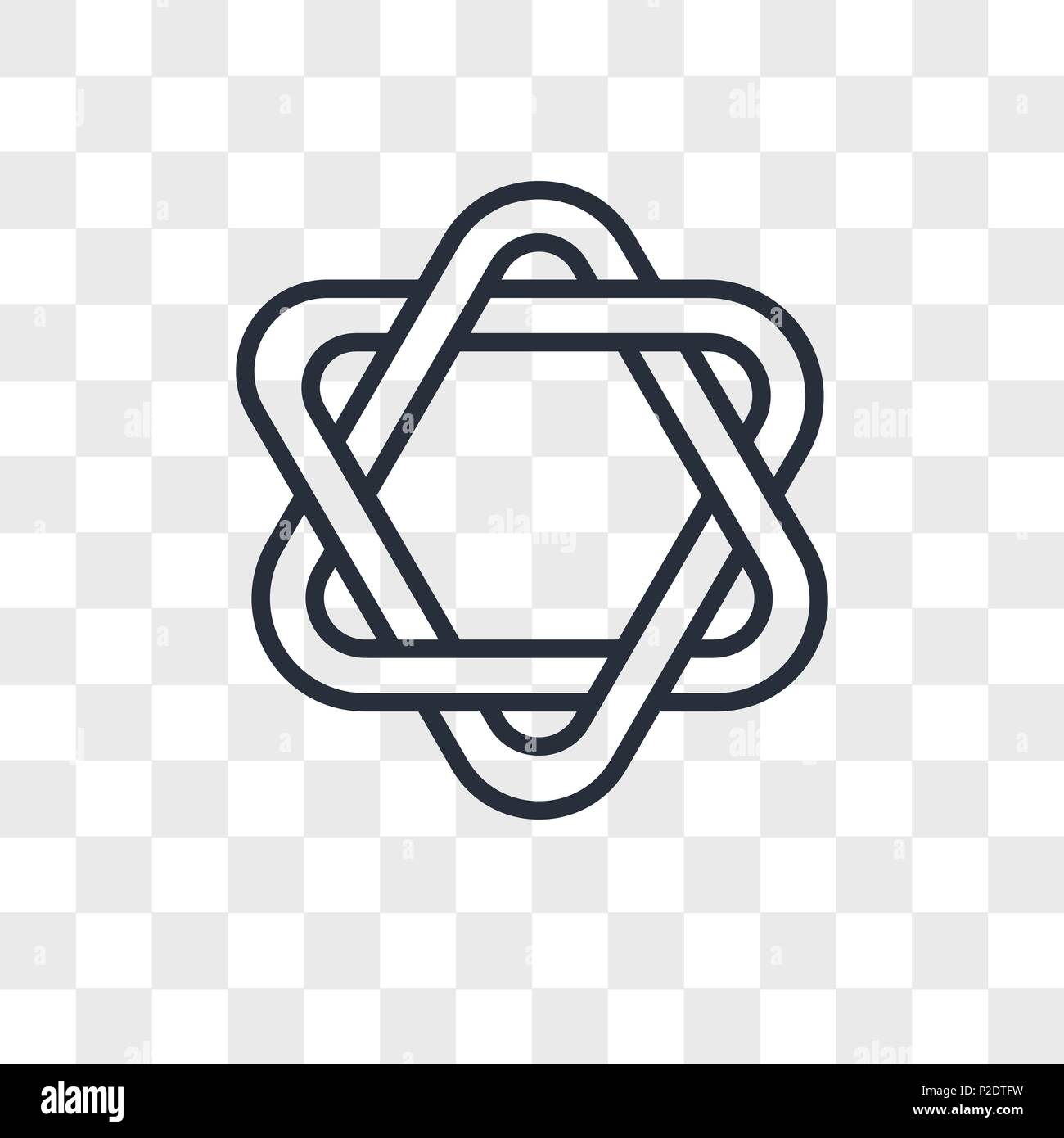 Star of David vector icon isolated on transparent background, Star of ...