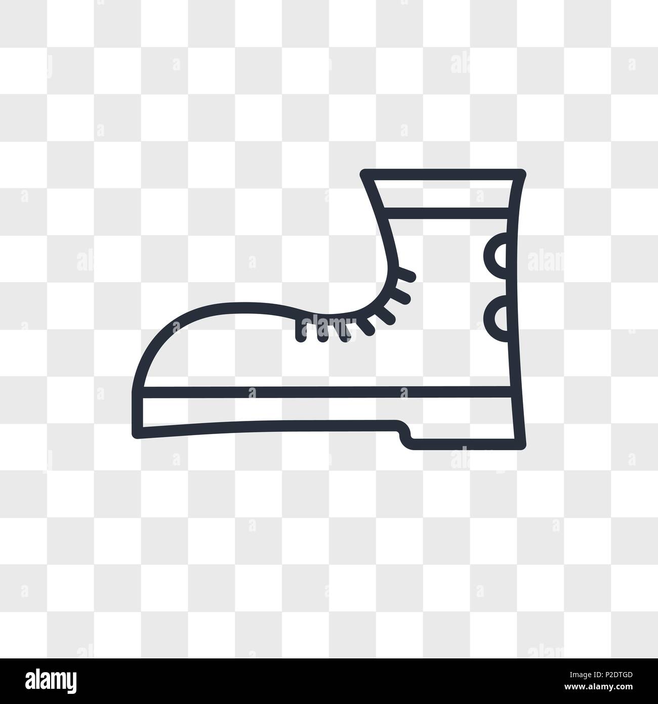 Boot vector icon isolated on transparent background, Boot logo concept ...