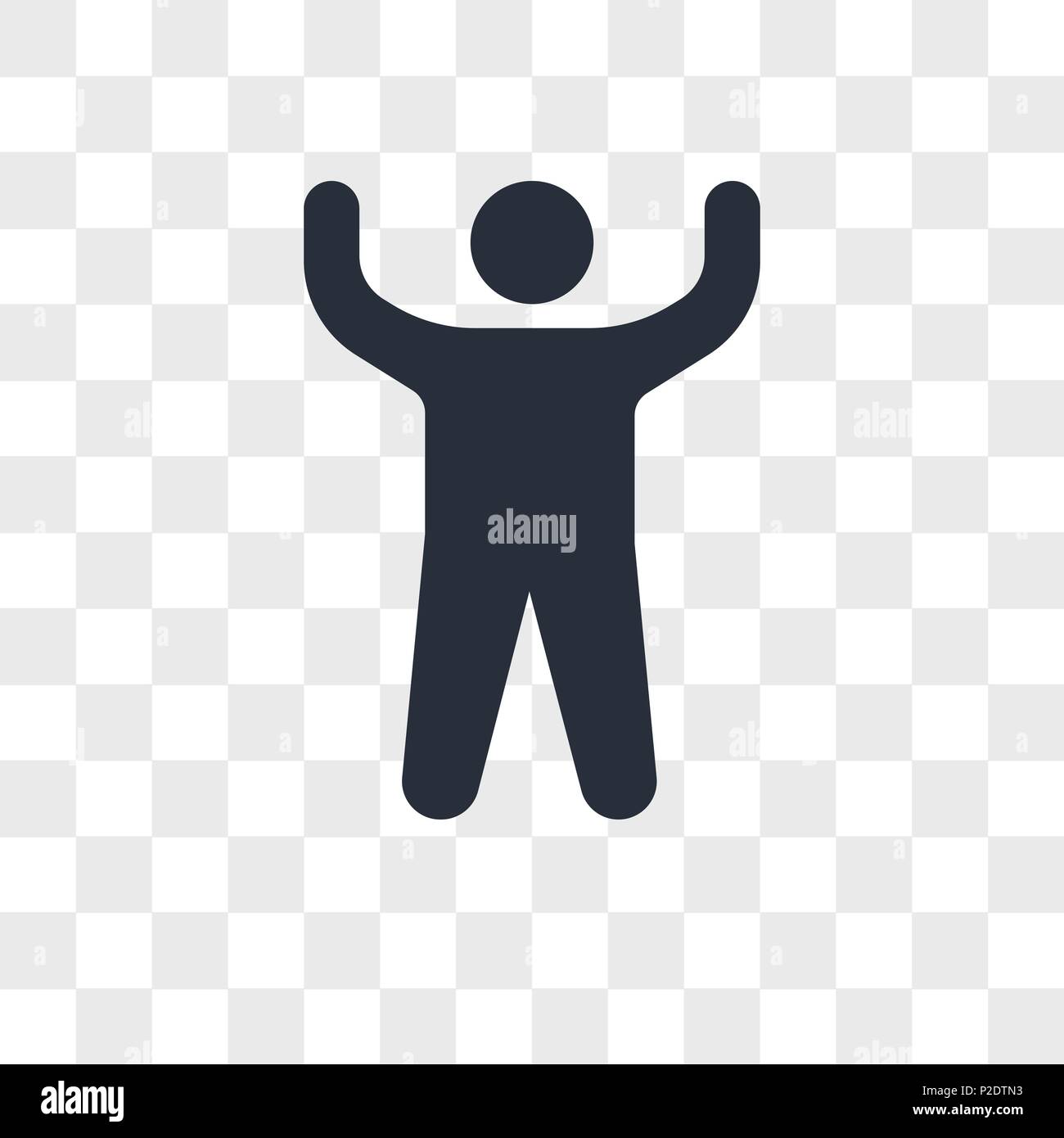Arm up vector icon isolated on transparent background, Arm up logo ...