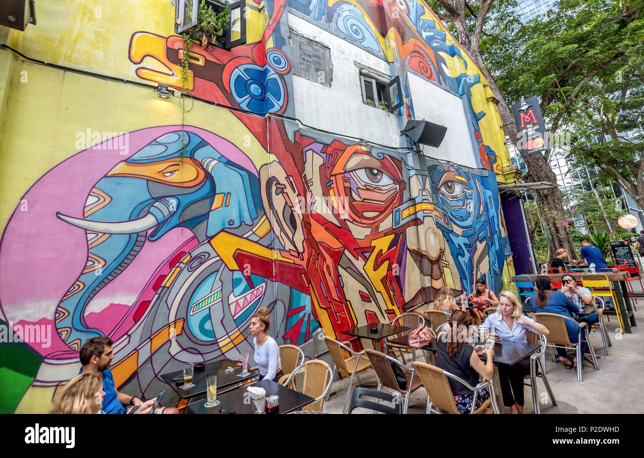 Haji Lane in Kampong Glam is Singapore mecca of fashion boutiques Stock ...