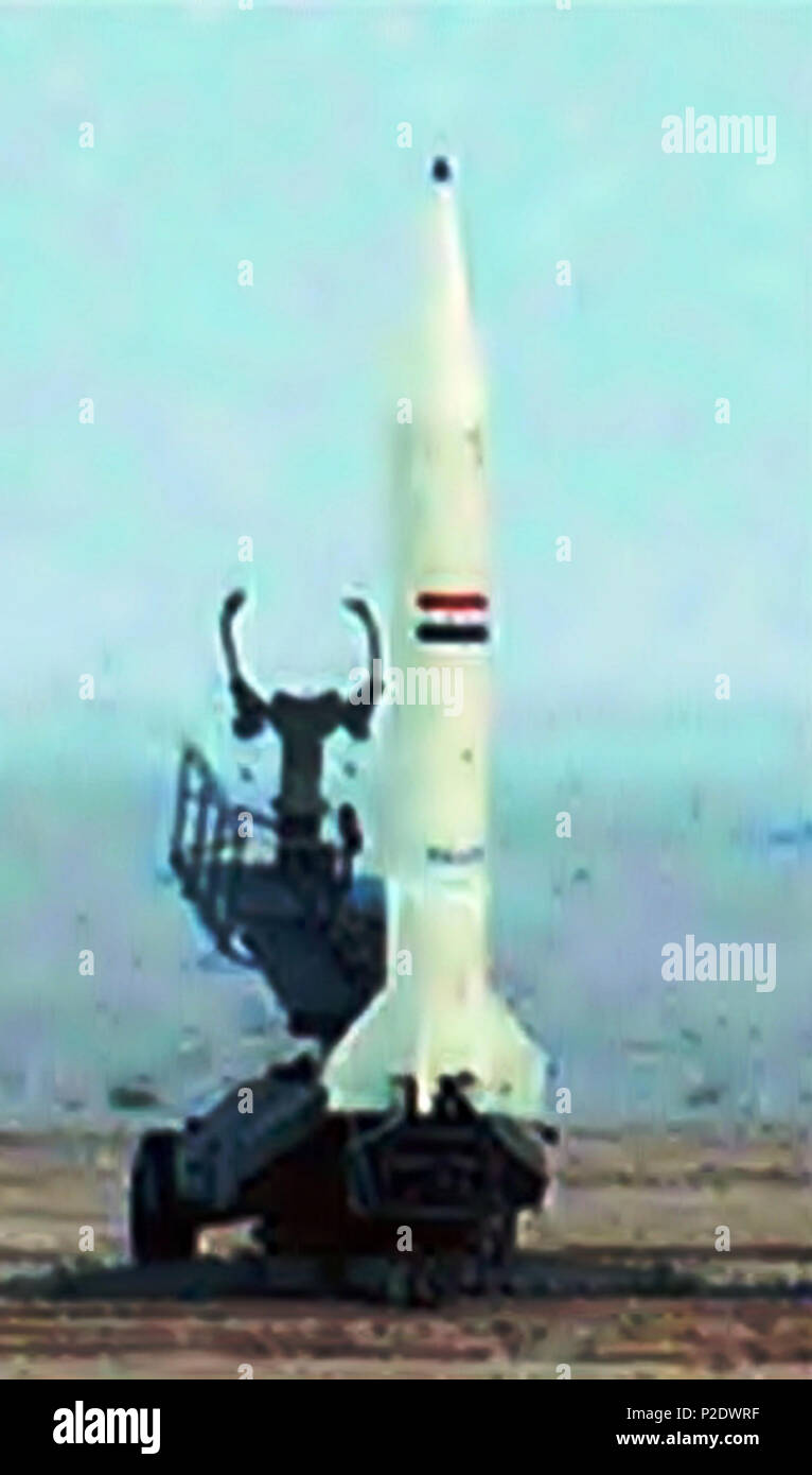 . Al Samoud missile displayed with the erector-launcher. 2001. unknown ...
