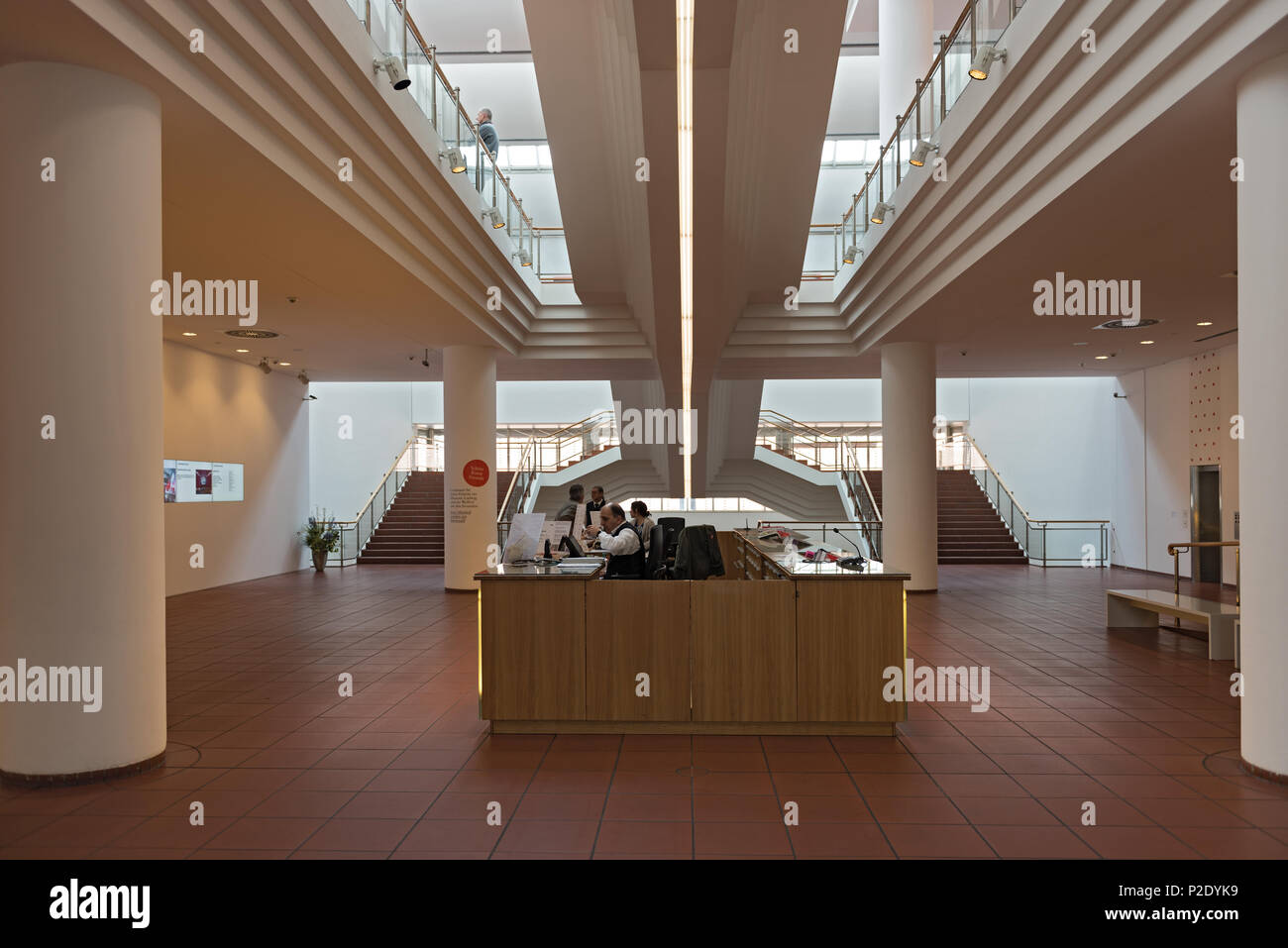 Entrance area and cash register in the museum ludwig, cologne, germany ...