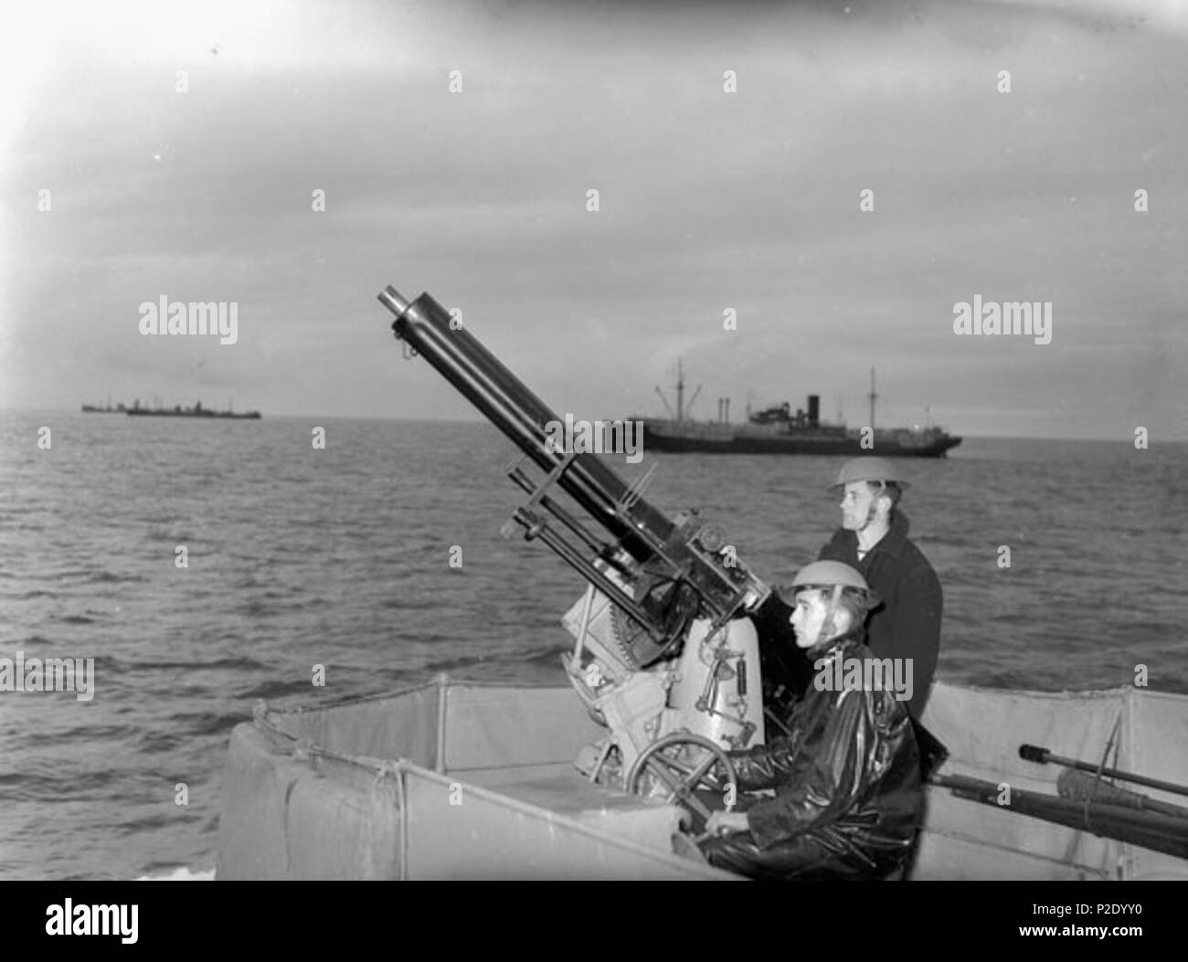 44 QF 2 pounder HMCS Assiniboine a104438-v6 Stock Photo - Alamy