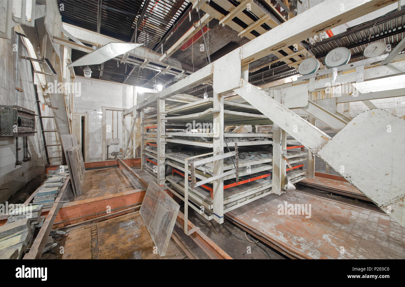 Broken old ionization calorimeter in an abandoned underground ...