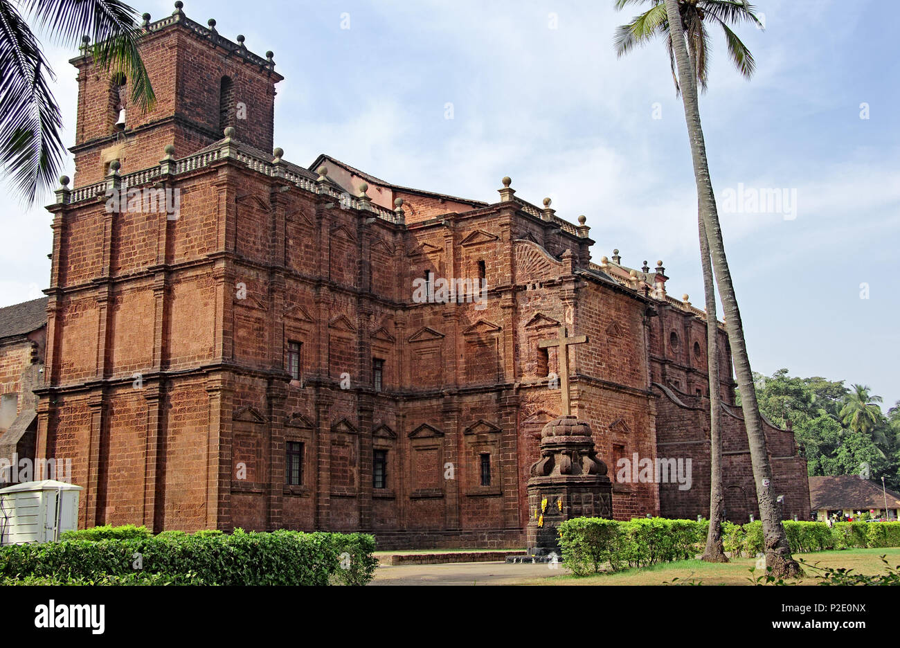 Exterior of historic Basilica of Bom Jesus in Old Goa, India, a UNESCO ...
