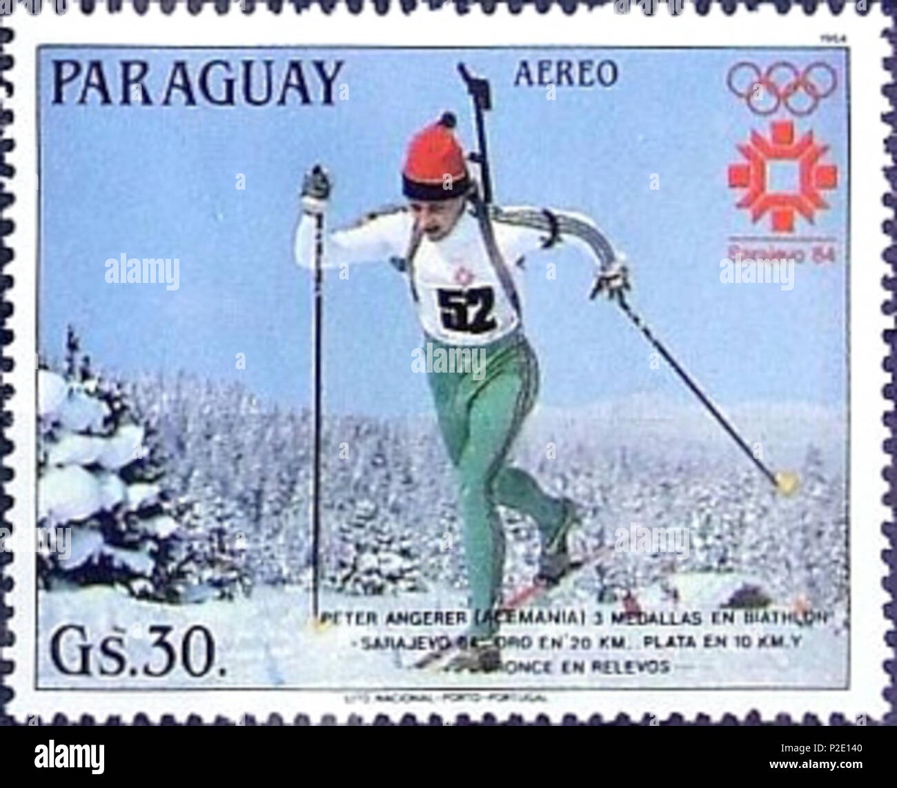 . Peter Angerer . 1984. Unknown 41 Peter Angerer 1984 Paraguay stamp ...