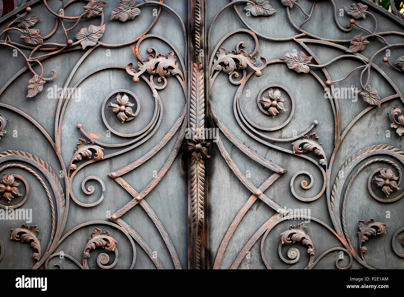 The fragment of forged metal products. close-up Stock Photo - Alamy