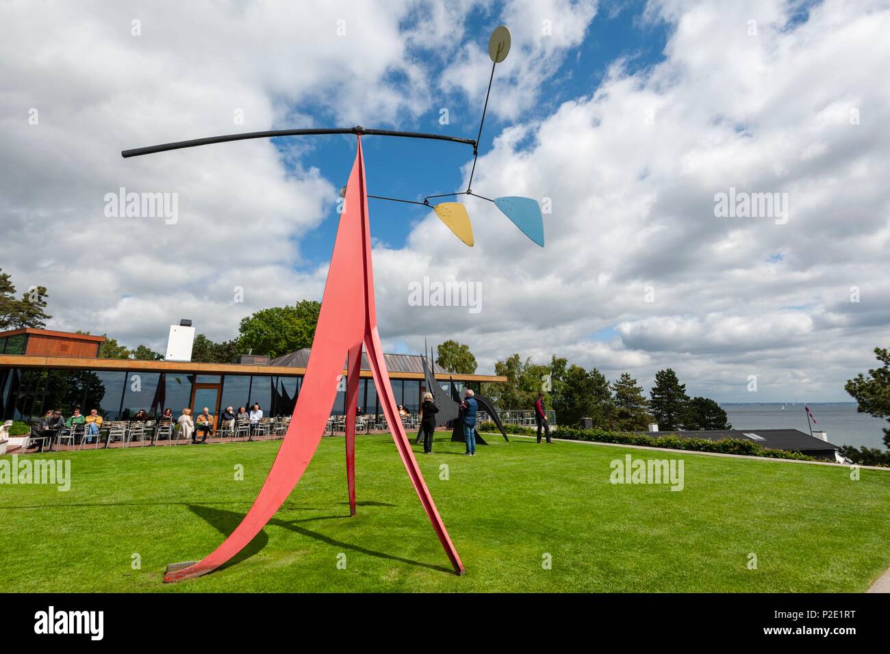 Denmark, Seeland, Humlebaek, Louisiana Museum of Modern Art designed by ...
