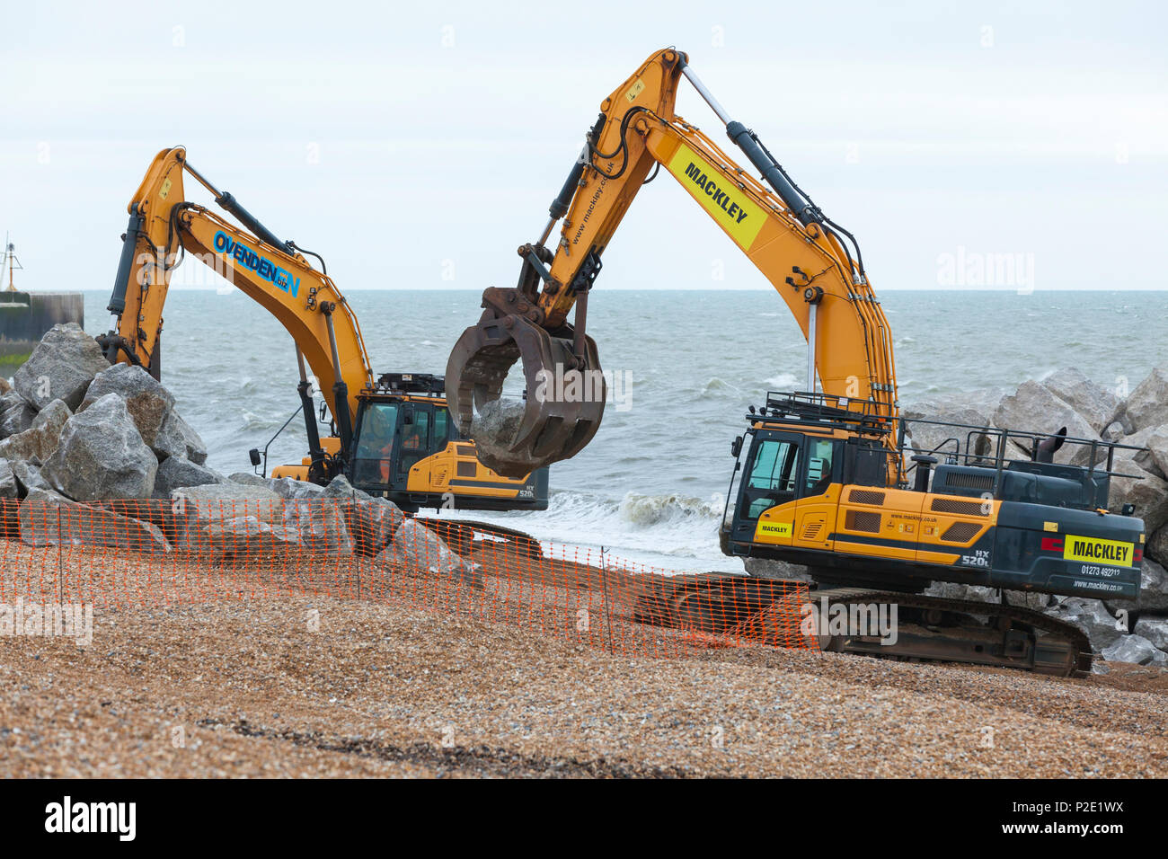 Stockpiling of 6-9 tonne rock for the Hastings coast protection works ...