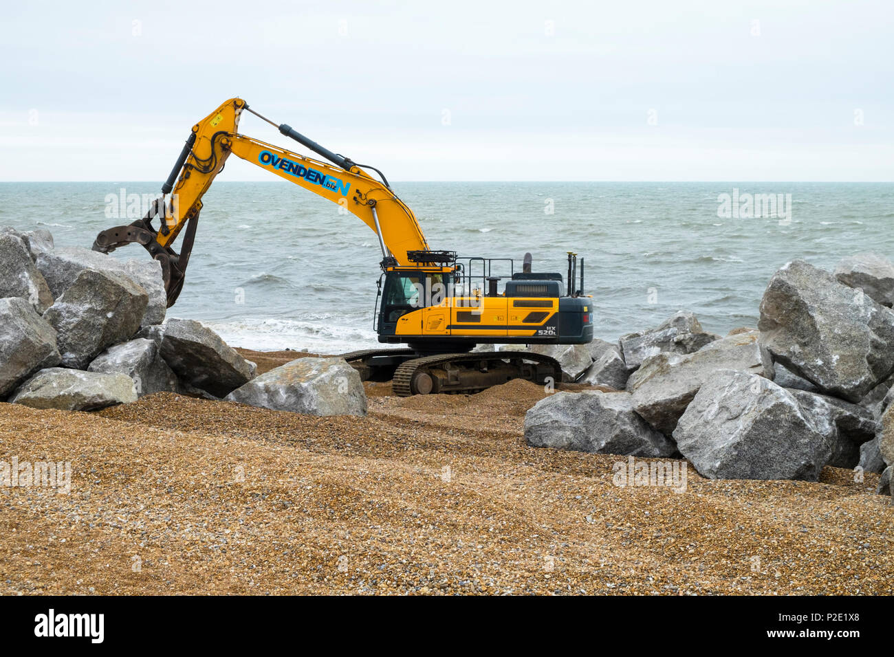 Stockpiling of 6-9 tonne rock for the Hastings coast protection works ...