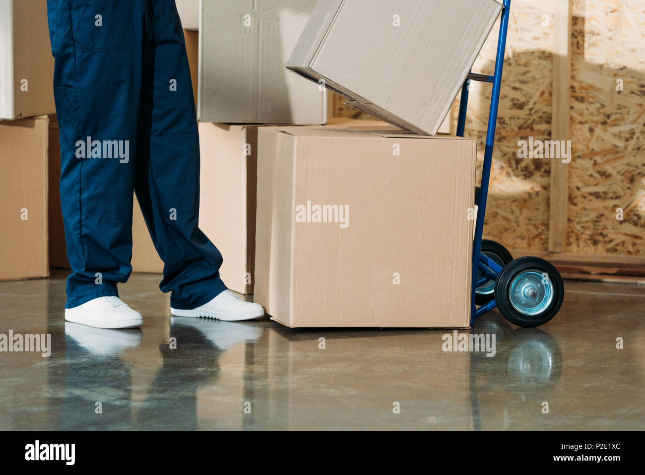 Stacking Cardboard Boxes High Resolution Stock Photography and Images ...