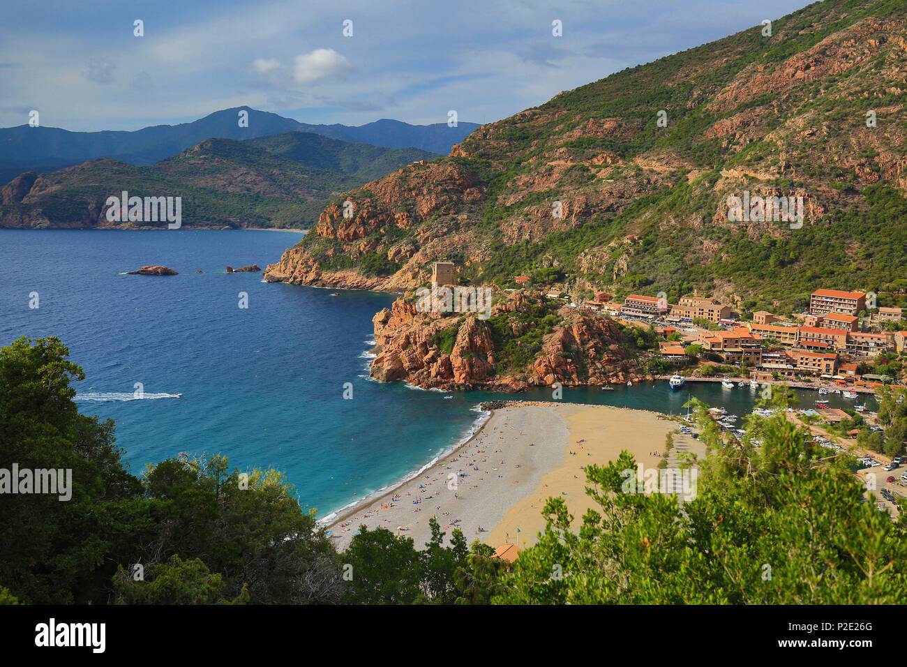 France, Corse du Sud, Gulf of Porto, listed as World Heritage by UNESCO ...