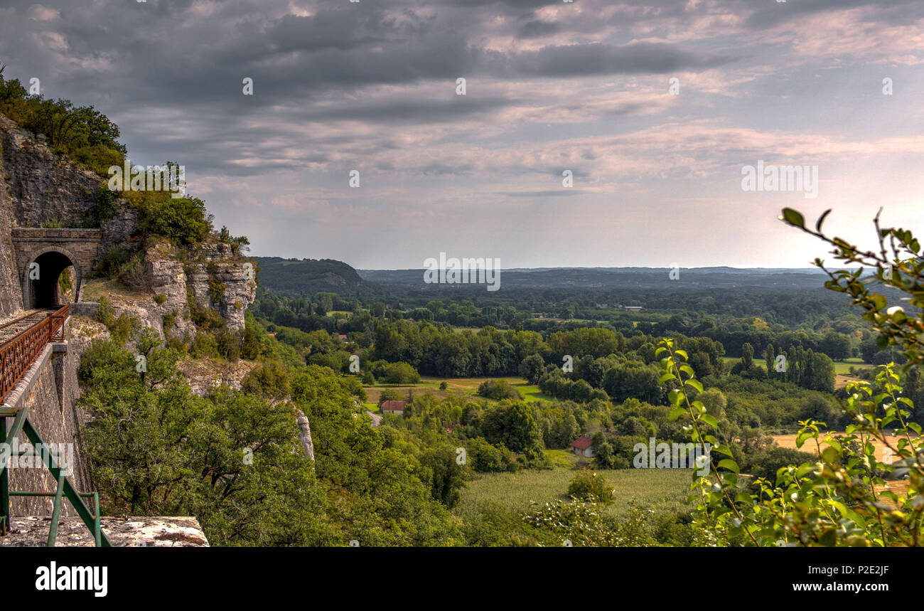 French landscape with train rails in the summer Stock Photo - Alamy