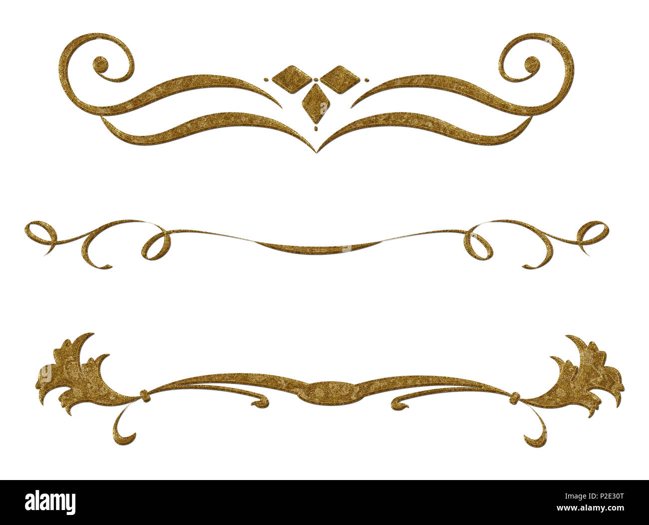 Wedding frame elements gold hi-res stock photography and images - Alamy
