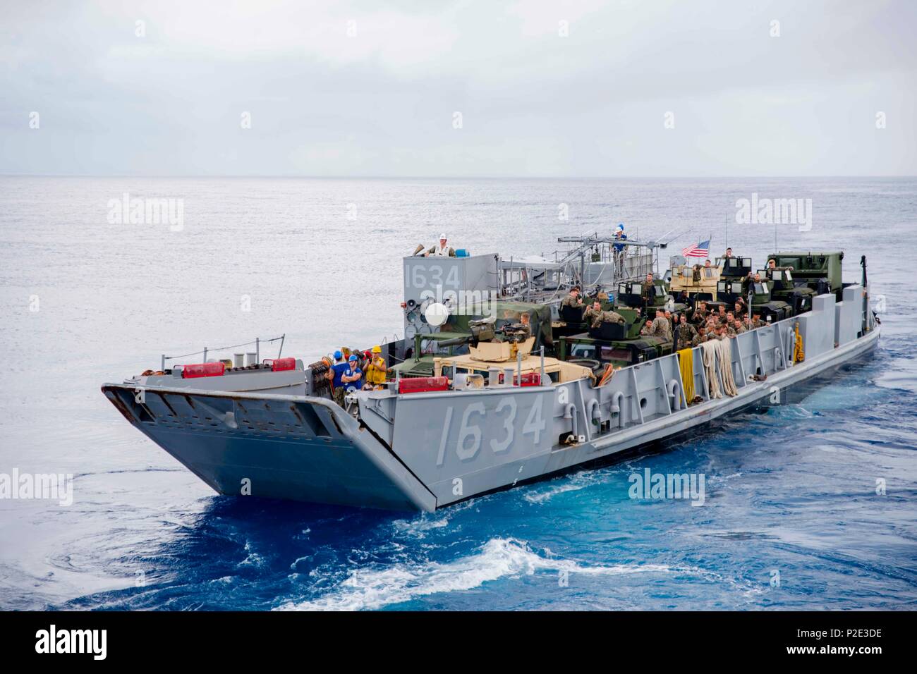 PACIFIC OCEAN (Sept. 2, 2016) Landing craft utility (LCU) 1634, assigned to Naval Beach Unit ...