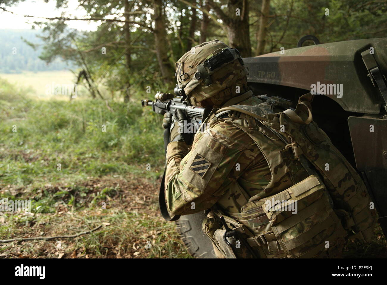 A U.S. Soldier of the 2nd Battalion, 7th Infantry Regiment, 1st Armored ...