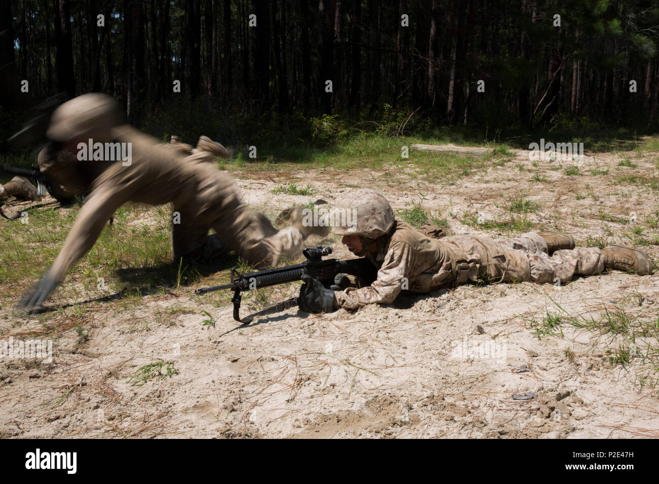 U.S. Marine Corps recruits with Company F., 2nd Battalion, Recruit ...