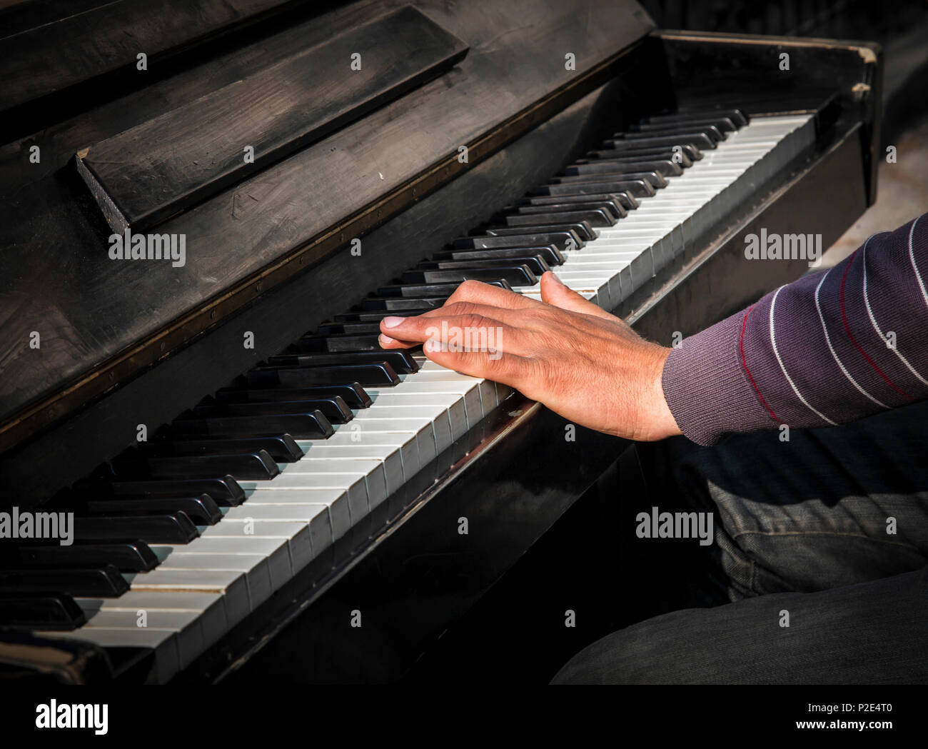 Musical instrument illuminated by sunlight hi-res stock photography and ...