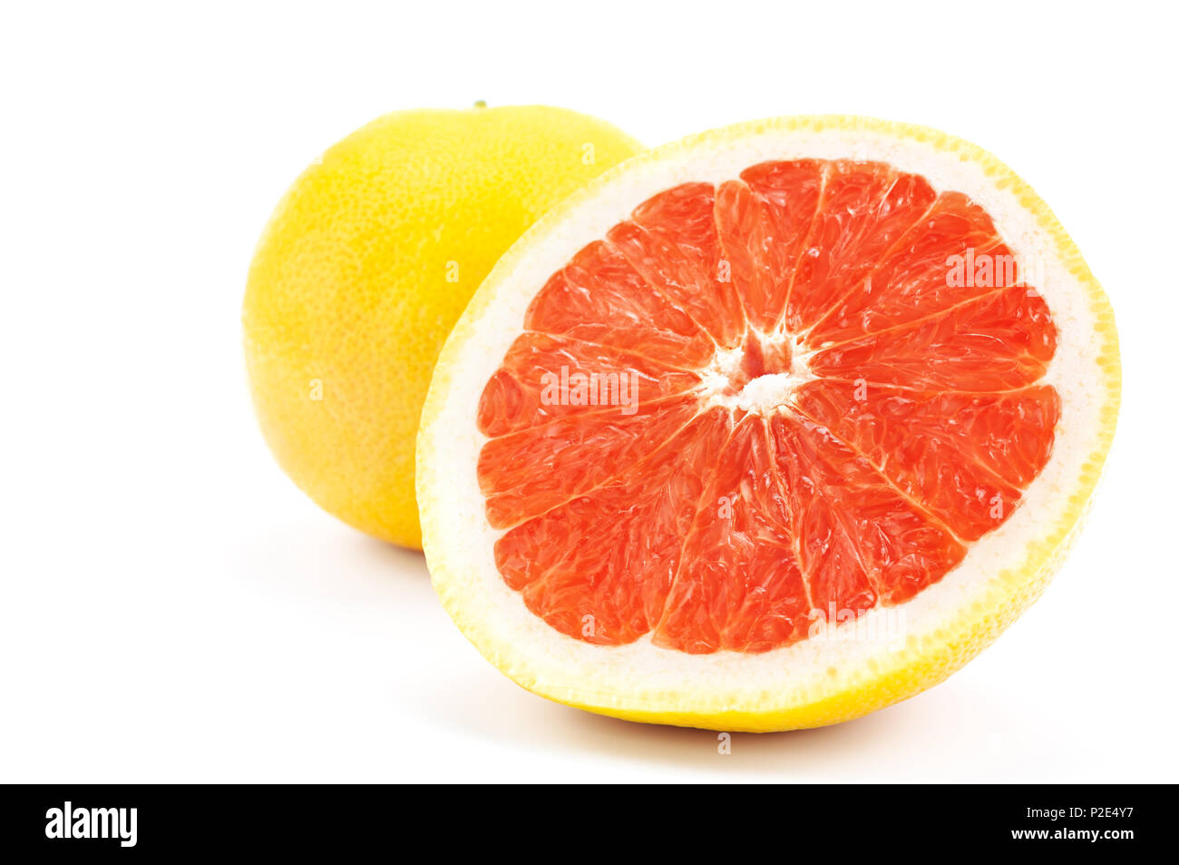 Fresh grapefruit isolated on white background Stock Photo - Alamy