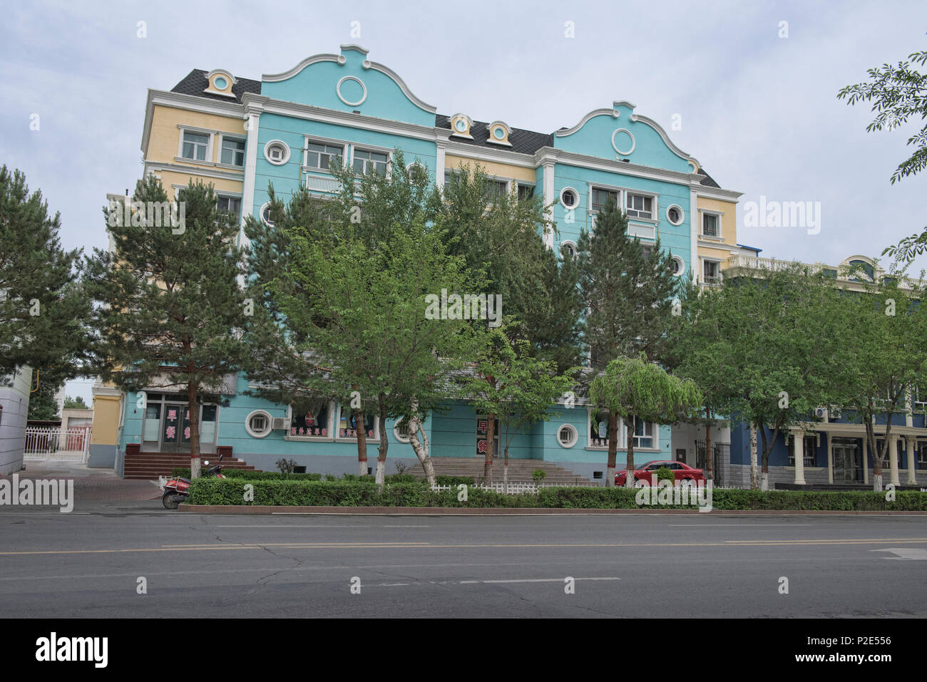 Russian architecture, Buerjin, China, Xinjiang, China Stock Photo - Alamy