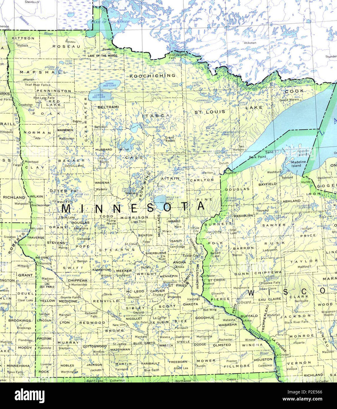Minnesota geography hi-res stock photography and images - Alamy