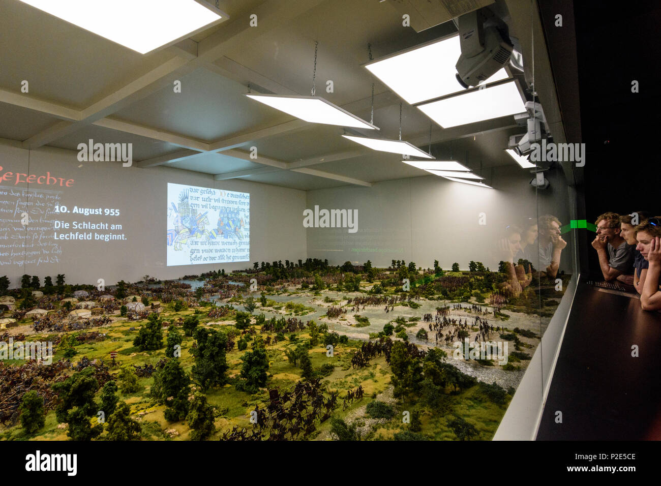 Königsbrunn: museum "955" of Battle of Lechfeld (955), diorama ...