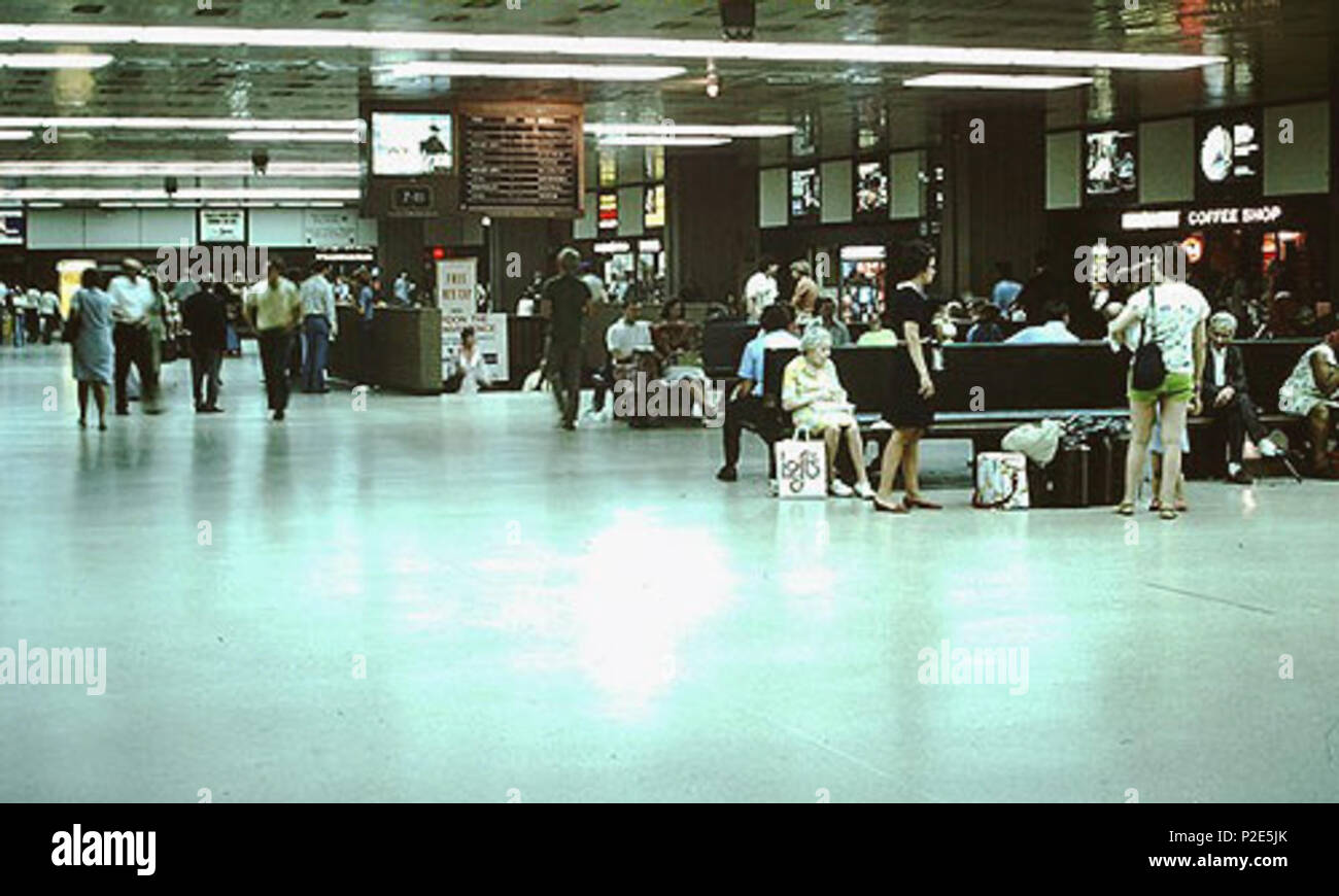 . English: Waiting area at Penn Station in August 1976 . August 1976 ...