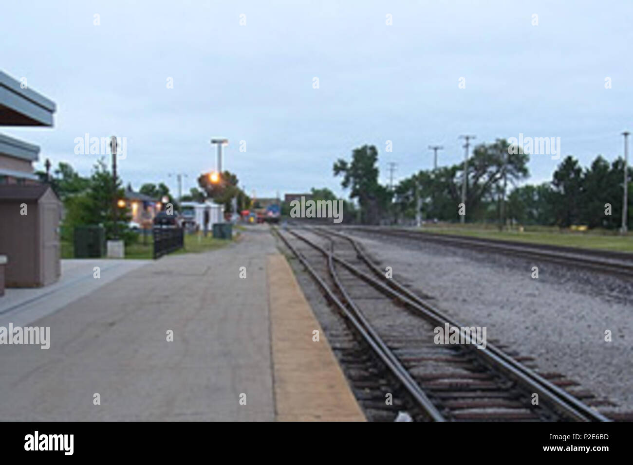 . English: Pontiac Transportation Center looking south toward Chicago ...
