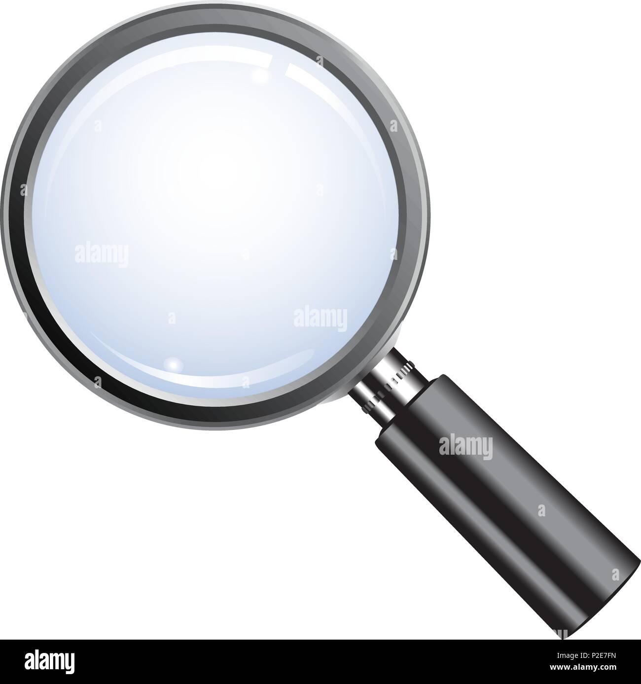 Magnifying glass isolated on white background Stock Vector Image & Art ...