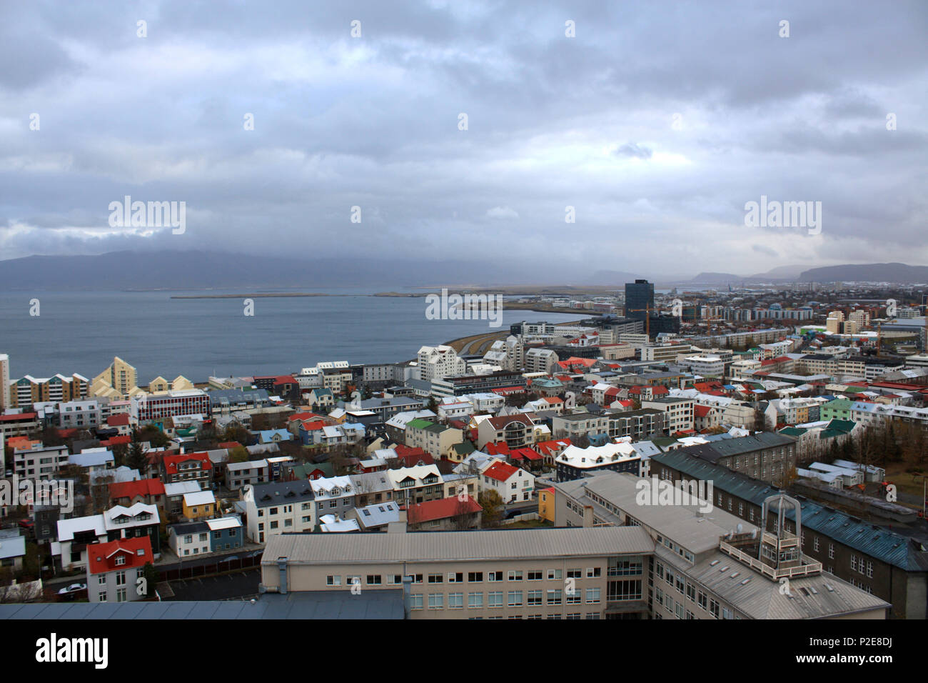 Ariel view of Reykjavik Iceland Stock Photo - Alamy