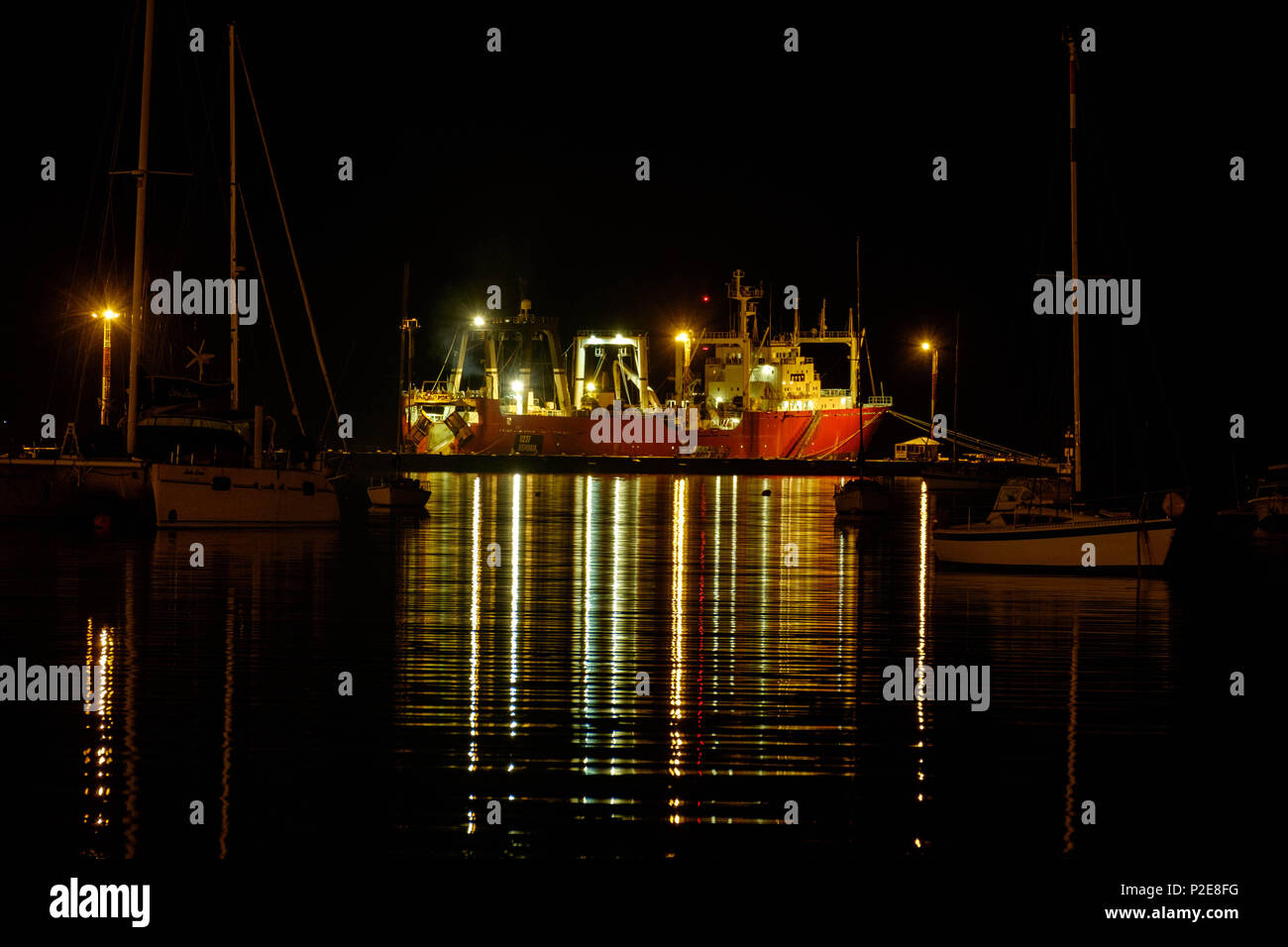 Ship cargo port lights hi-res stock photography and images - Alamy