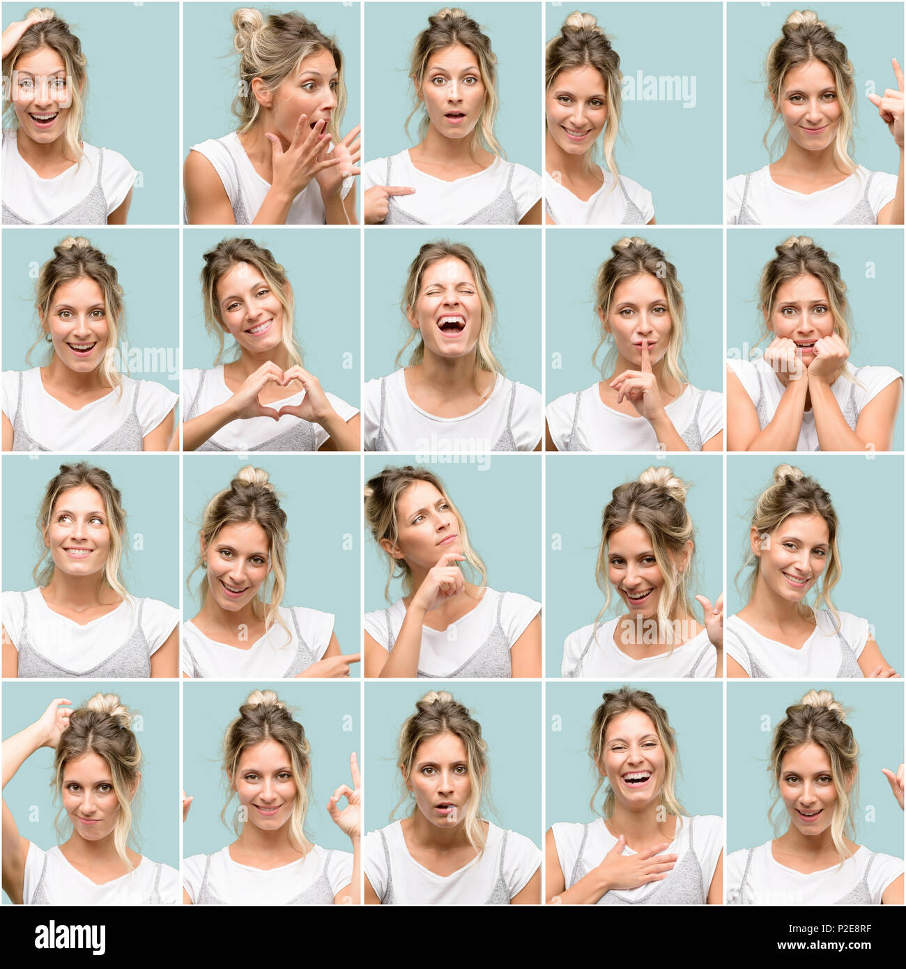 Beauty collage faces women fashion hi-res stock photography and images ...