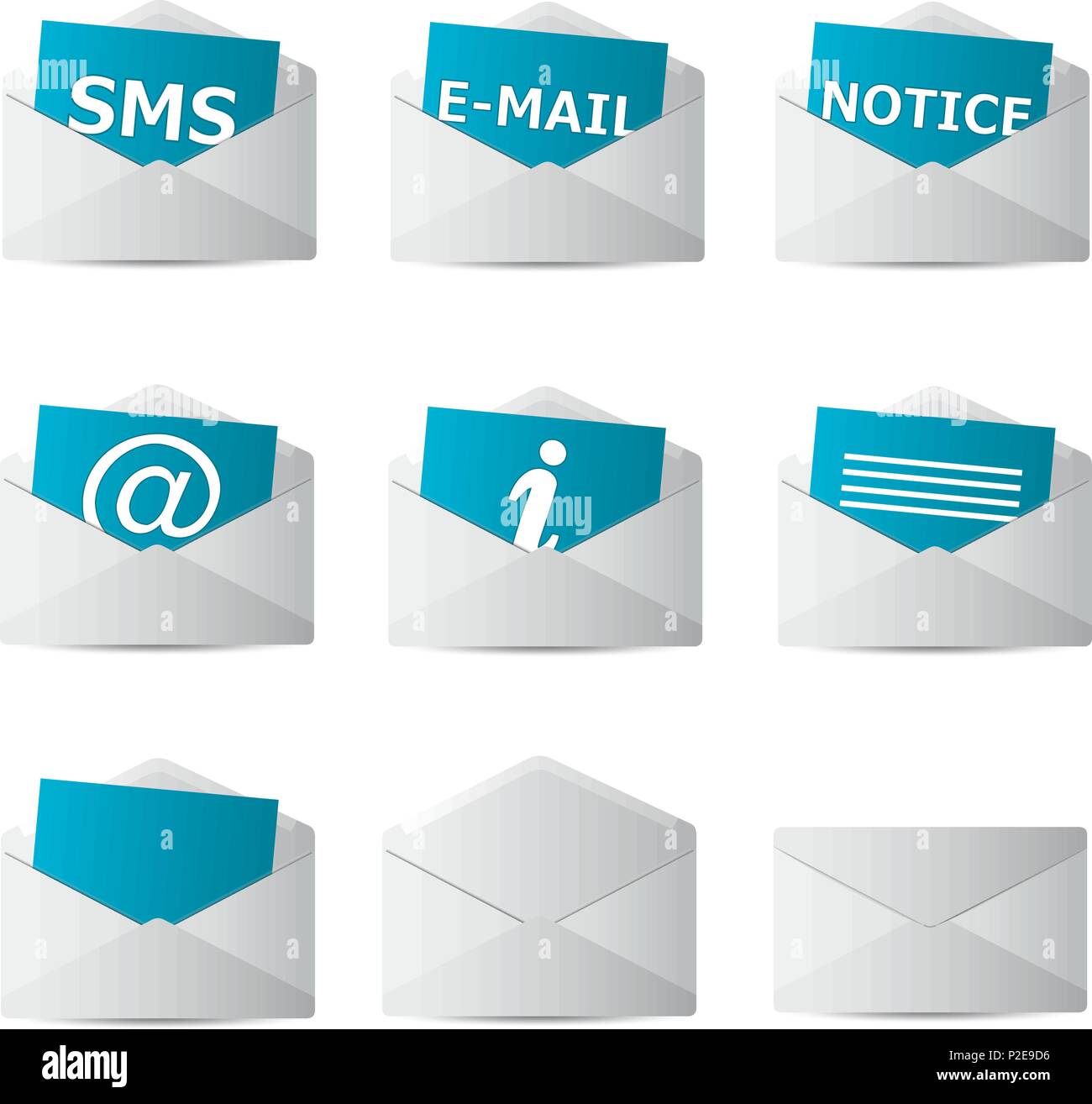 icon message 2d on white background Stock Vector Image & Art - Alamy