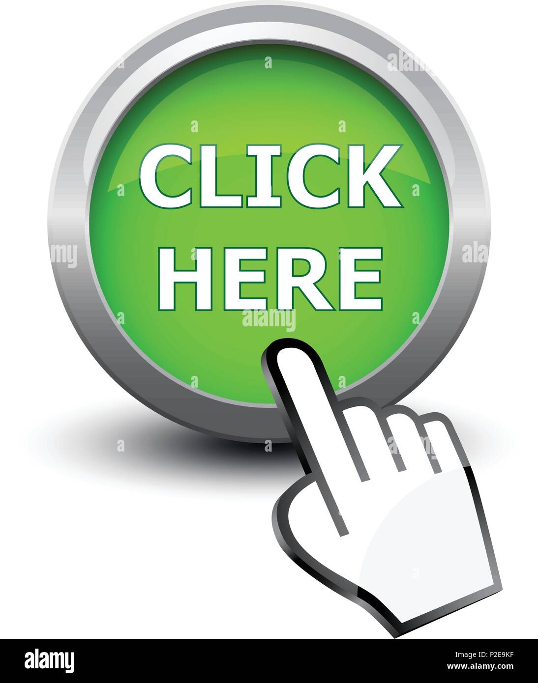 button click here 2d on white background Stock Vector Image & Art - Alamy