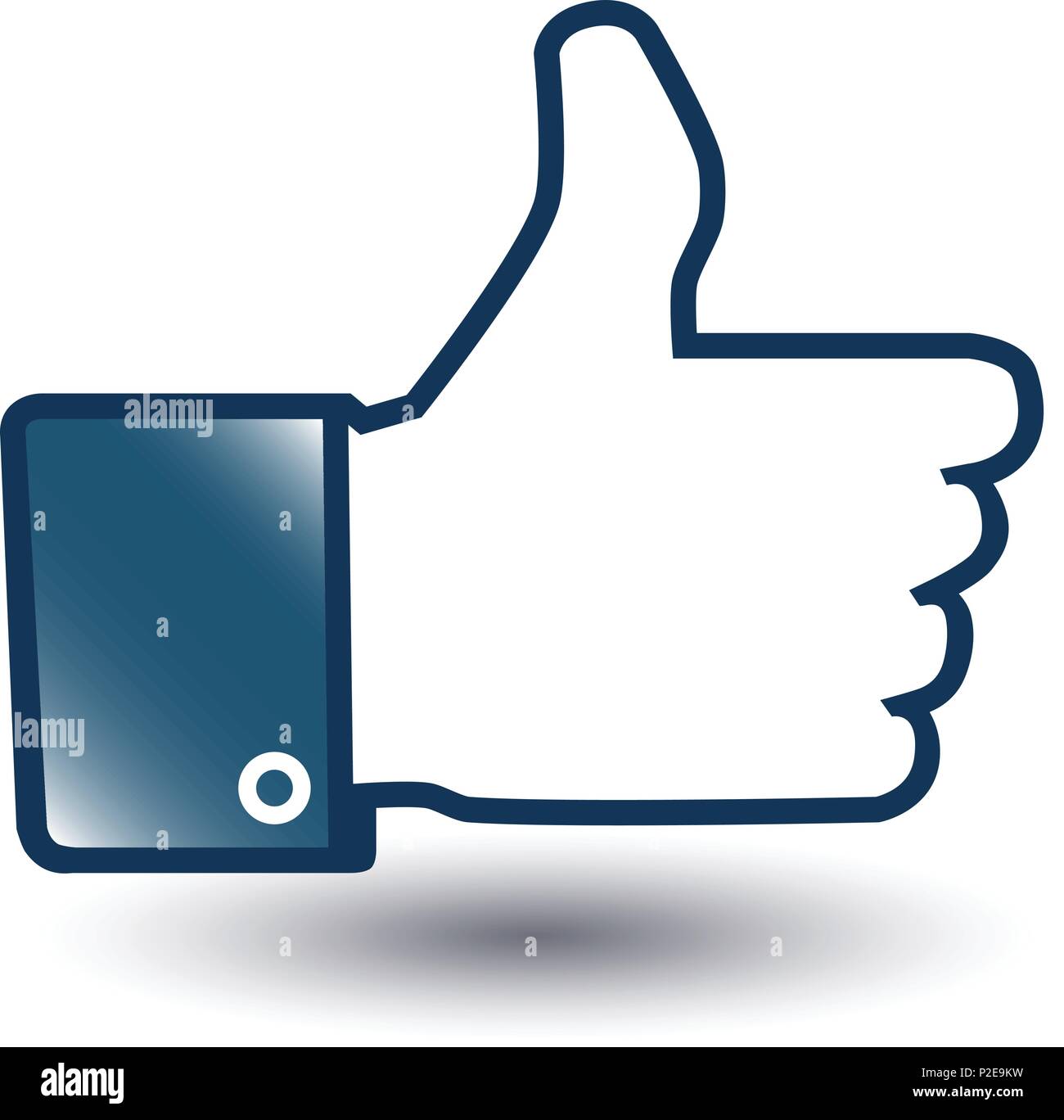 cursor hand awesome icon with shadow on white background Stock Vector ...