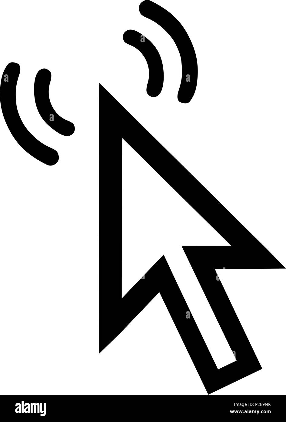 cursor 2d icon waves on a white Stock Vector Image & Art - Alamy