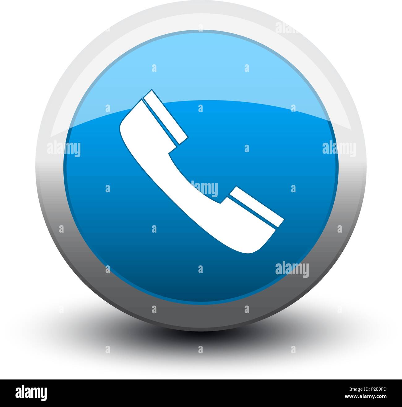 button telephone call 2d on white background Stock Vector Image & Art ...