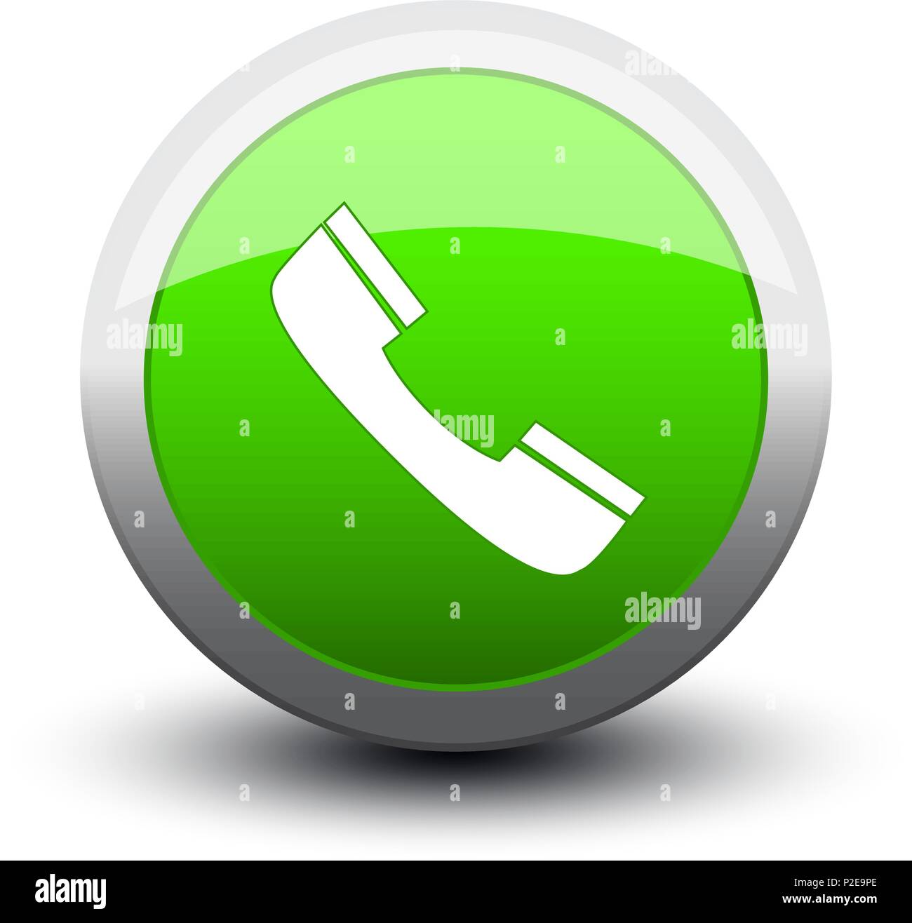 button telephone call 2d on white background Stock Vector Image & Art ...