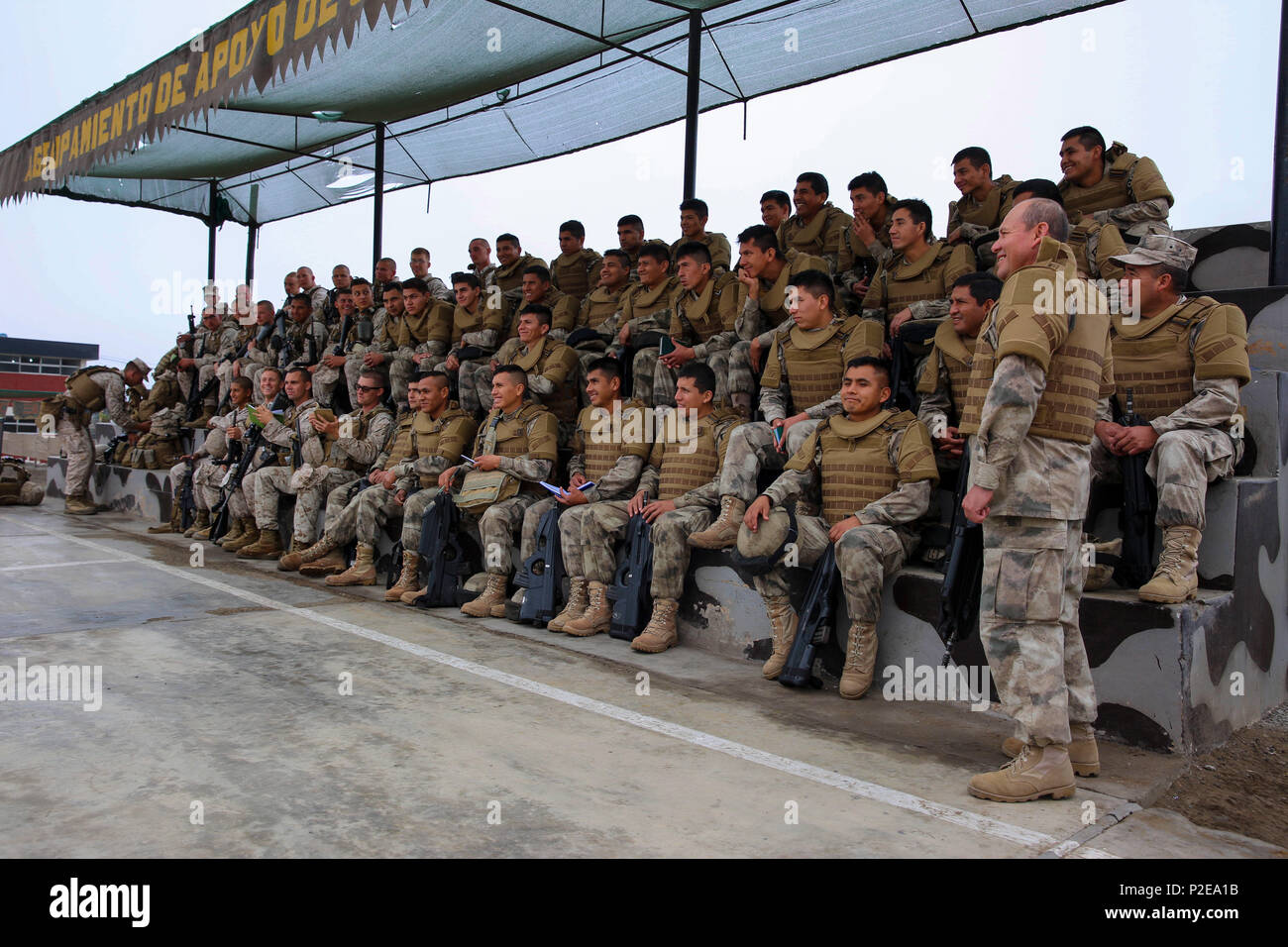 U.S. Marines with Task Force Koa Moana and Peruvian Marines participate ...