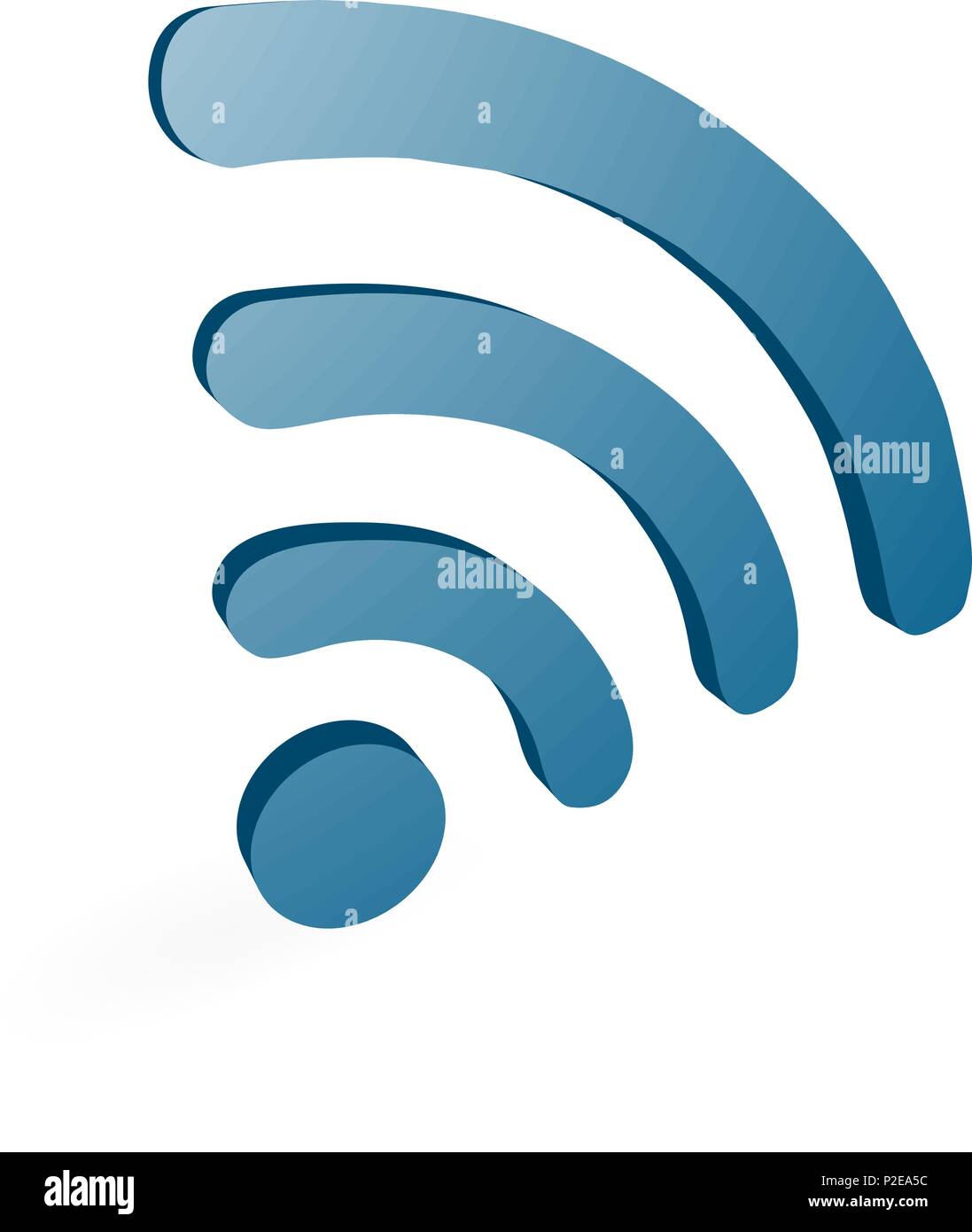 Label Wi-Fi blue color on a white 3d Stock Vector Image & Art - Alamy