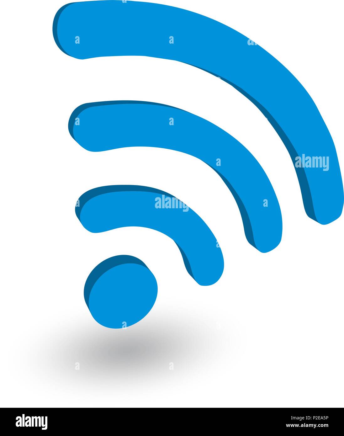 Label Wi-Fi blue color on a white 3d Stock Vector Image & Art - Alamy