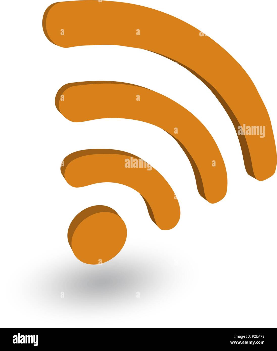 Label Wi-Fi blue color on a white 3d Stock Vector Image & Art - Alamy