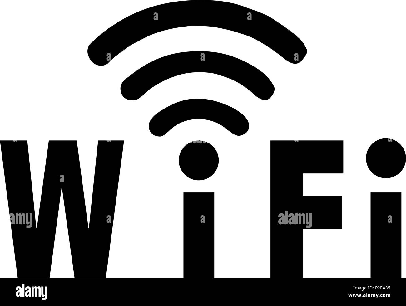 Label Wi-Fi blue color on a white 3d Stock Vector Image & Art - Alamy