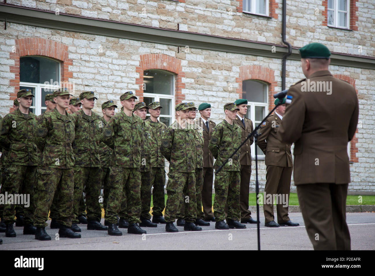 Lt. Col. René Innos, battalion commander of Staabi- ja sidepataljon ...