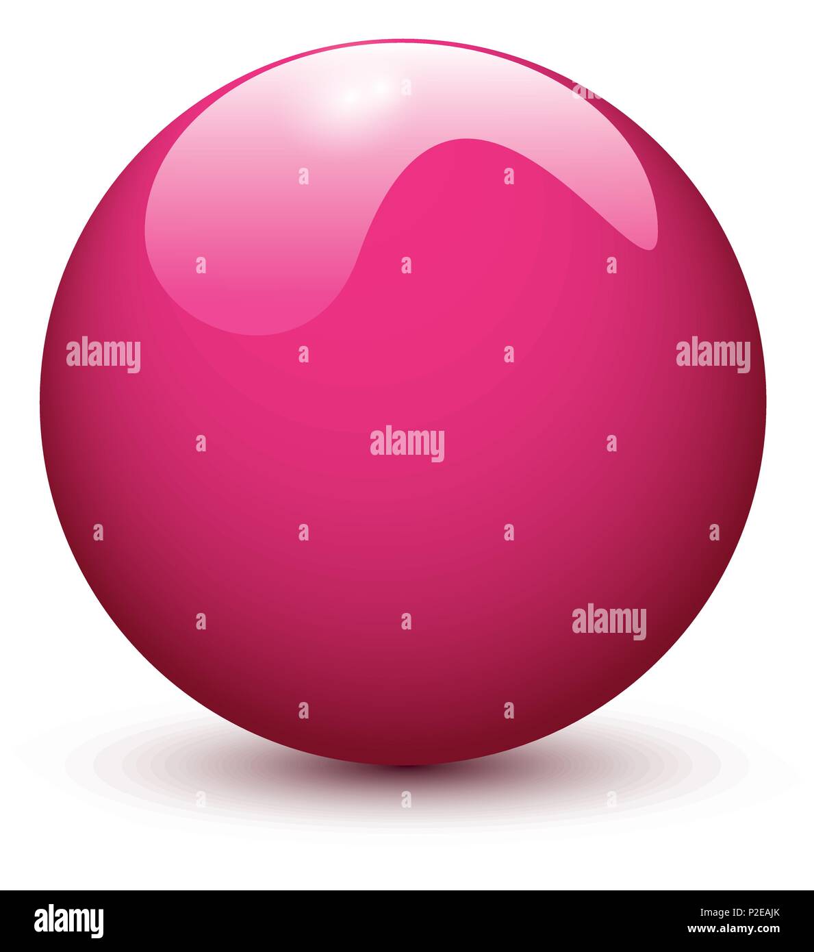 Pink glossy ball na whitebackground Stock Vector Image & Art - Alamy